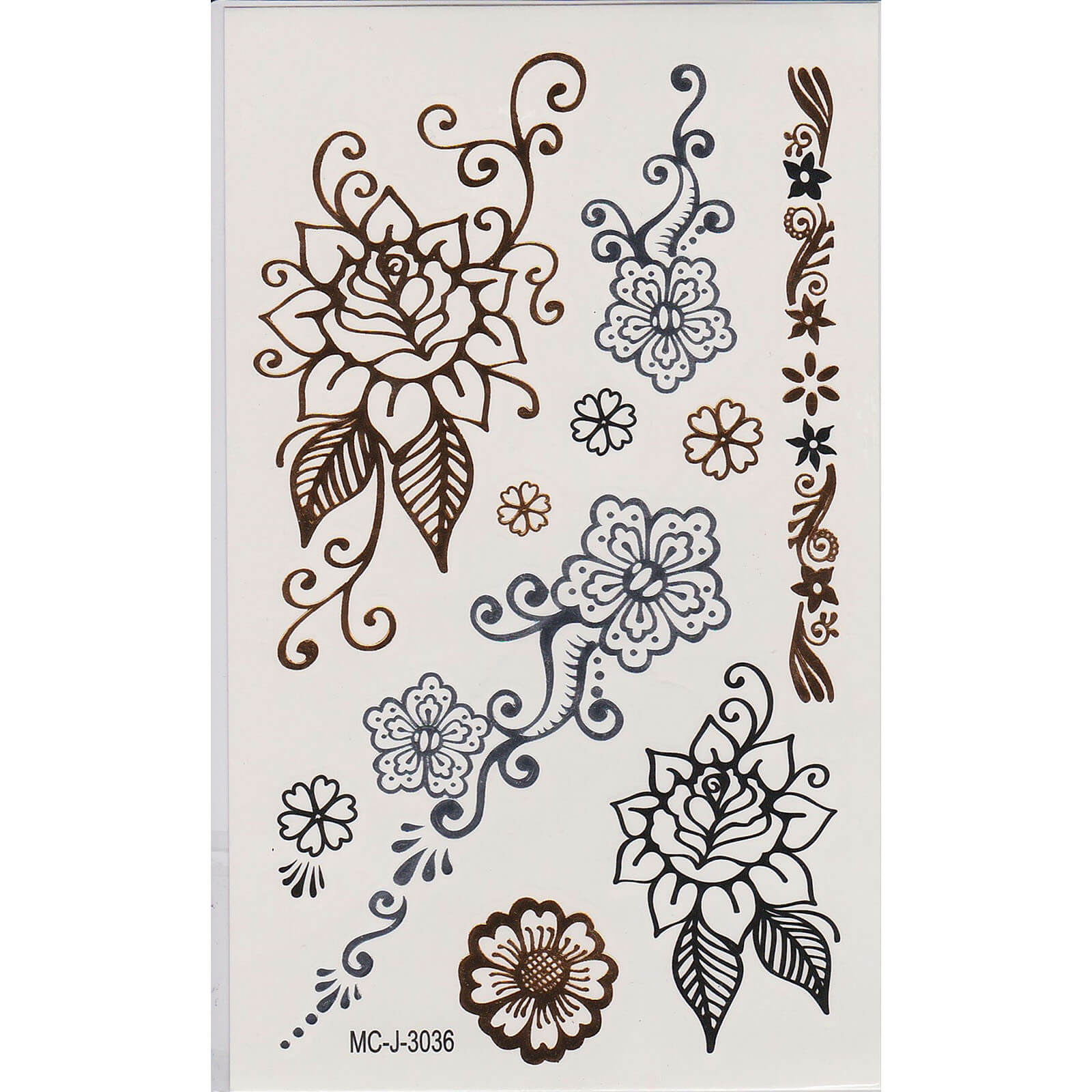 Metallic Tattoo Transfers - HennaByAfruza