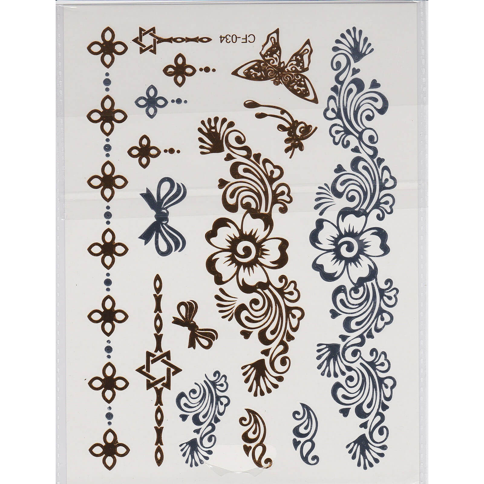 Metallic Tattoo Transfers - HennaByAfruza